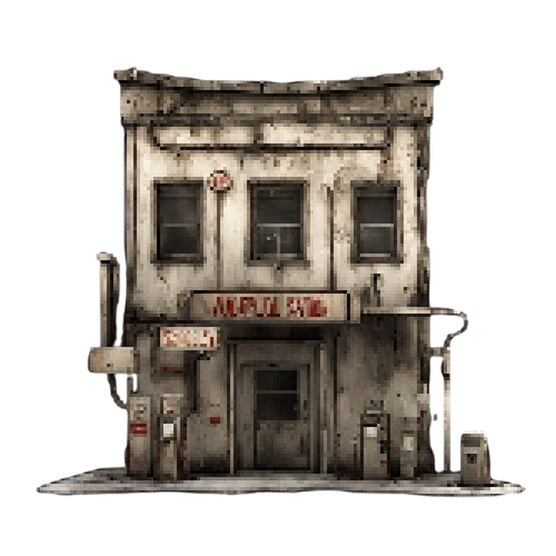Post apocalyptic 2d buildings by thelordaxe05