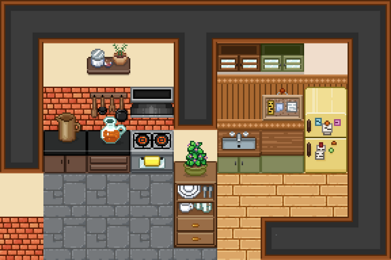 Kitchen Tileset by YukiCrimson