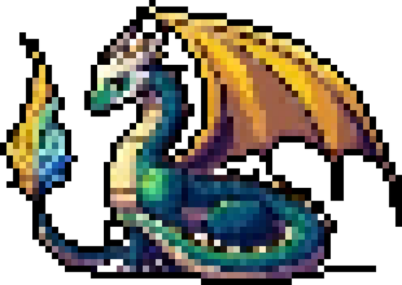 pixel dragons by Michael Jay