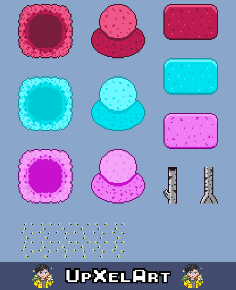 Platform Asset Pack - Tileset [16x16] Pixel Art by UpXelArt