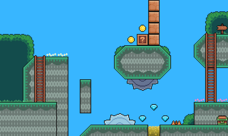 Platform Asset Pack - Tileset [16x16] Pixel Art by UpXelArt