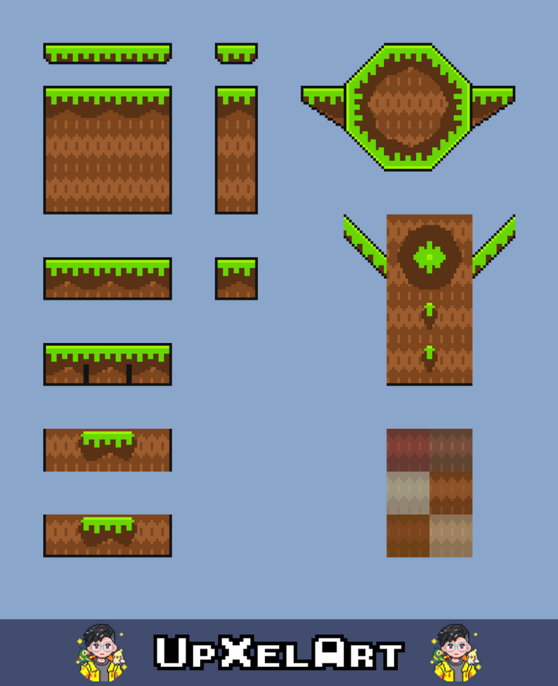 Platform Asset Pack - Tileset [16x16] Pixel Art by UpXelArt