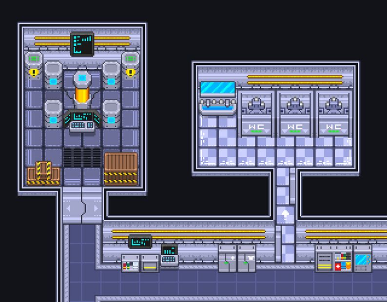Laboratory Tileset 16x16 Pixelart [Fantasy Dreamland] by ELV Games