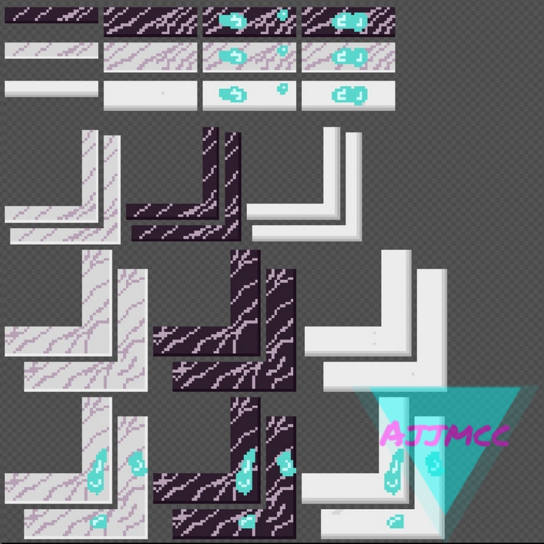 80's Pool Pixel Art Tile Set by AJJMCC