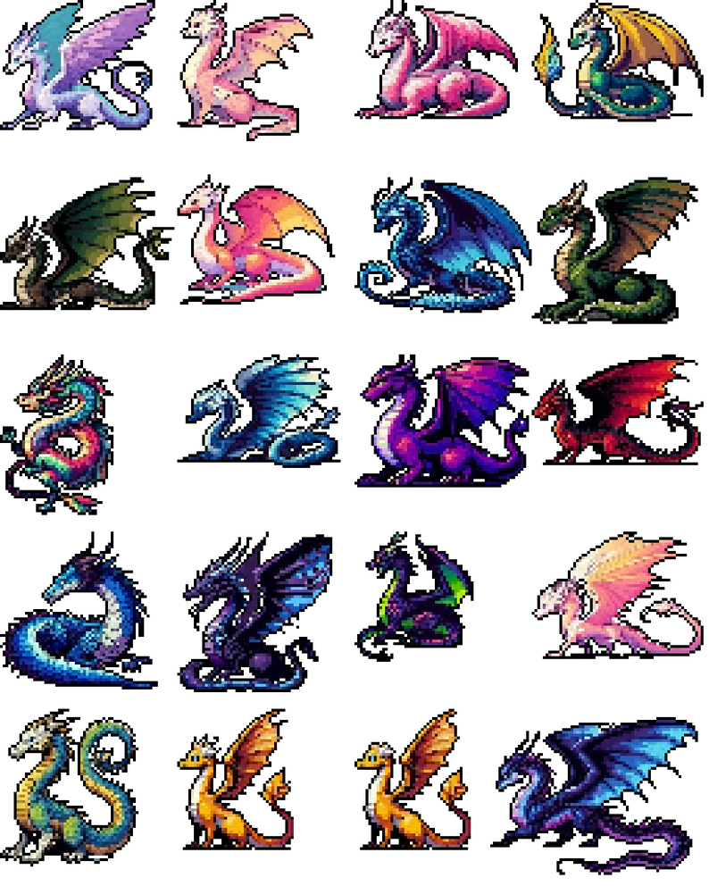 character/bird/dragon sprites by Michael Jay