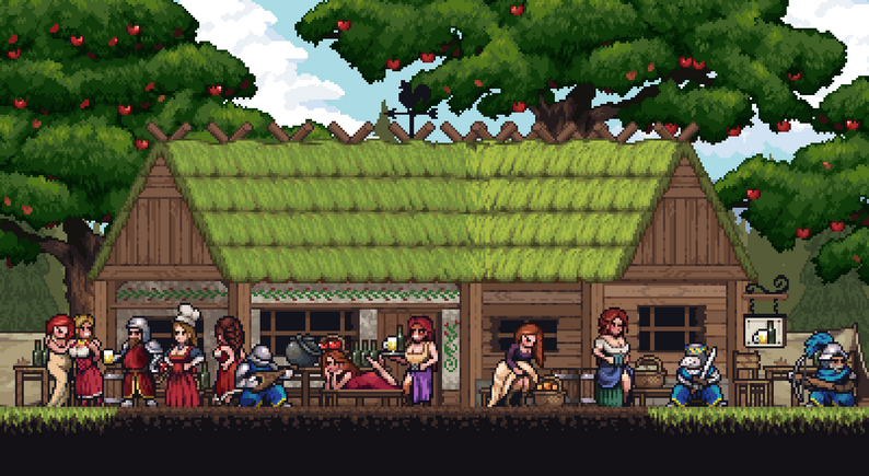 Pixel Art Village Houses Asset Pack - 2D Sidescroller by GandalfHardcore