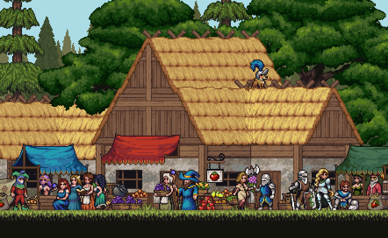 Pixel Art Village Houses Asset Pack - 2D Sidescroller by GandalfHardcore