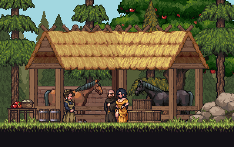 Pixel Art Village Houses Asset Pack - 2D Sidescroller by GandalfHardcore