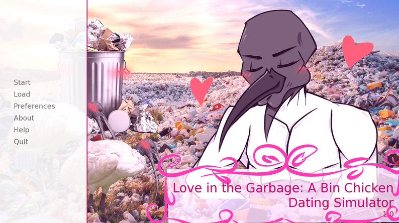 Love in the Garbage: A Bin Chicken Dating Simulator by Hibiniu