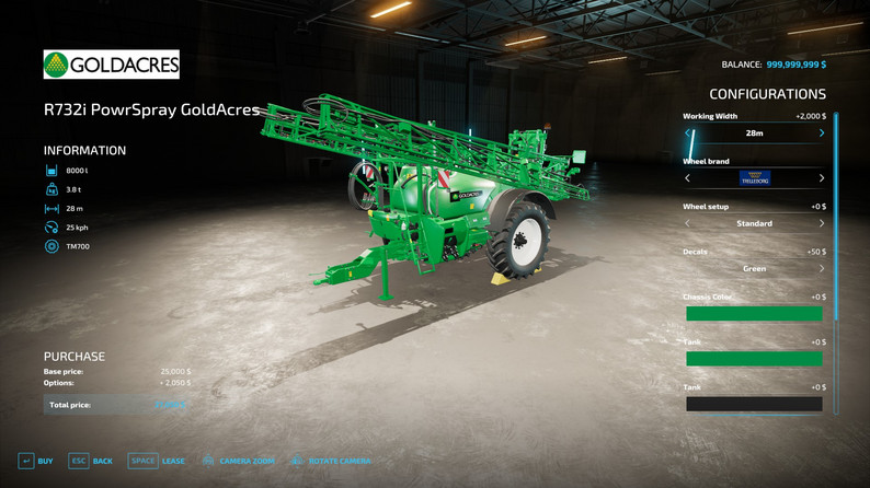 FS22 GOLDACRES R732i + Extension Edit by TJM (Blackswan-modding)