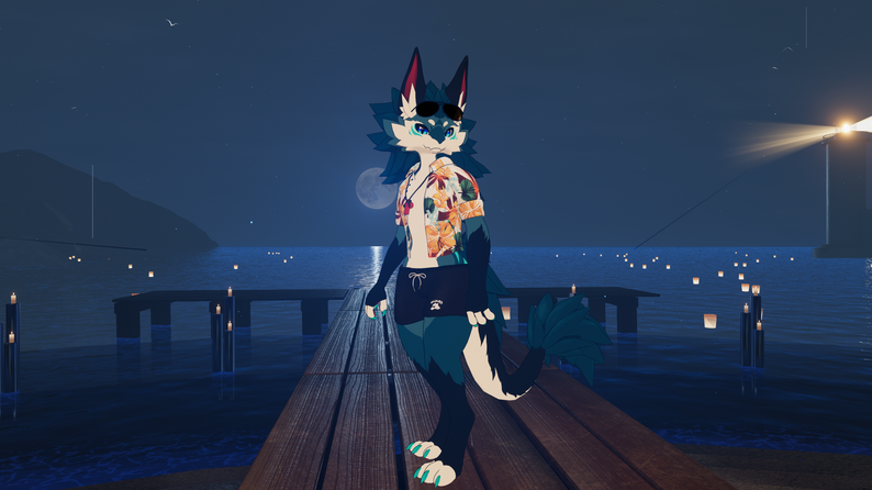 Beach Outfit for Novabeast & Nightbeast (VRChat PC and Quest Compatible ...