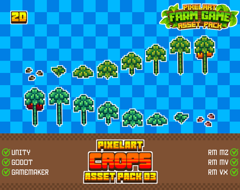 Crops with Stages 03 [Farming Game] by ELV Games