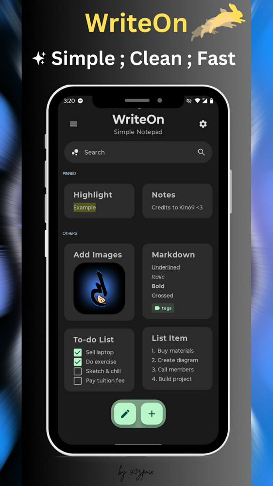Write On: Simple Notepad - APP by 3zpnix