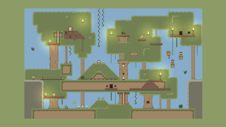 Forest Platformer Tile Set - Pixel Art by muffinespixels