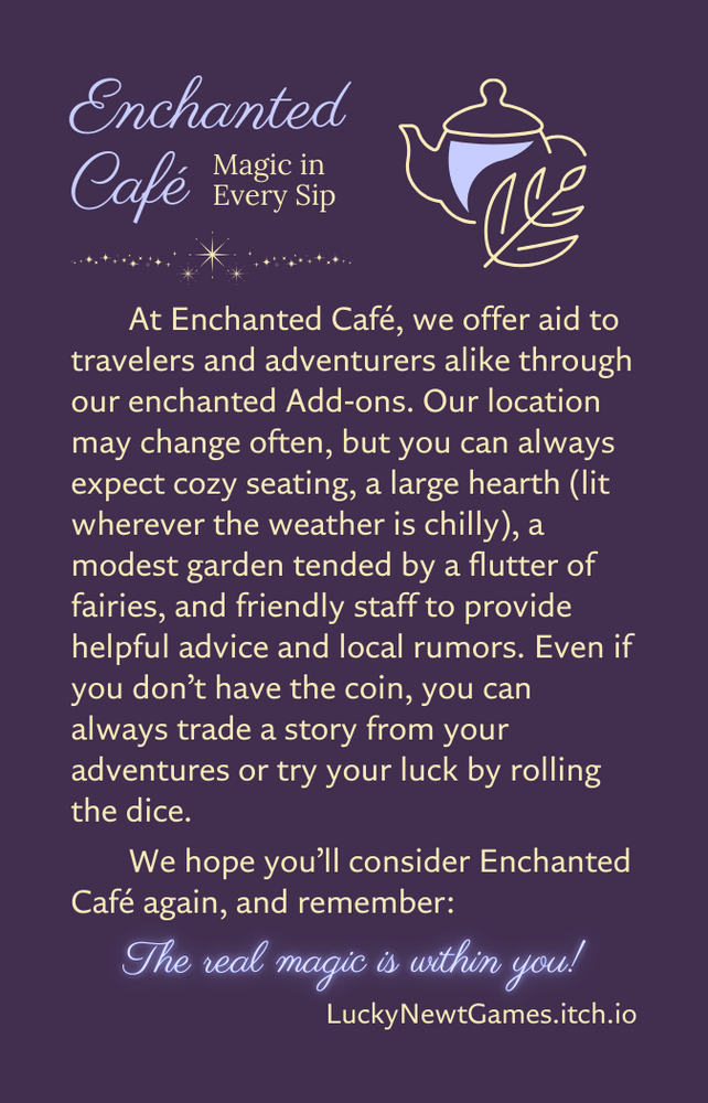 Enchanted Café Card by Lucky Newt Games