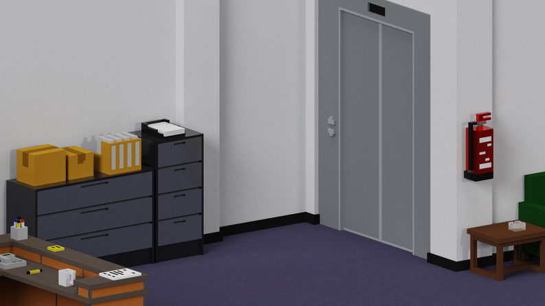 3D voxel Office pack by Kubo