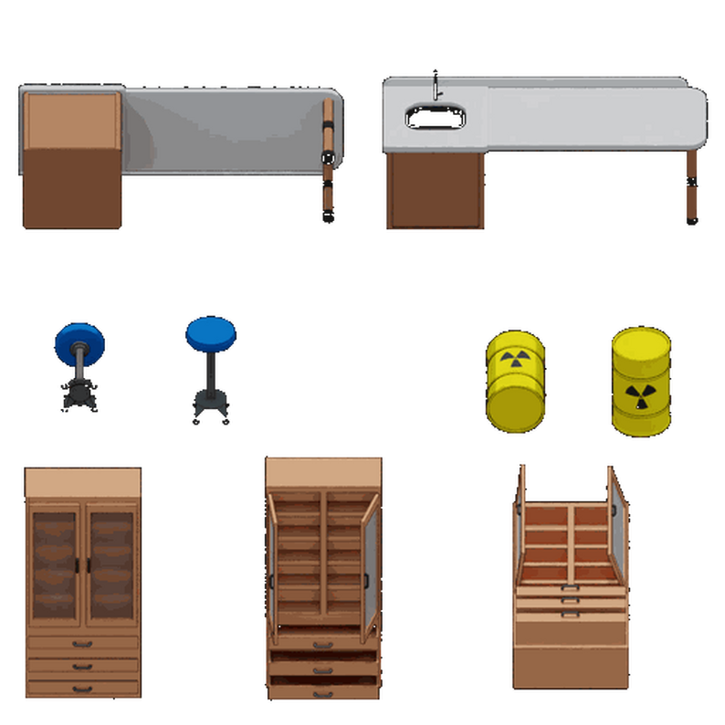 2D School Classroom Asset Pack by styloo