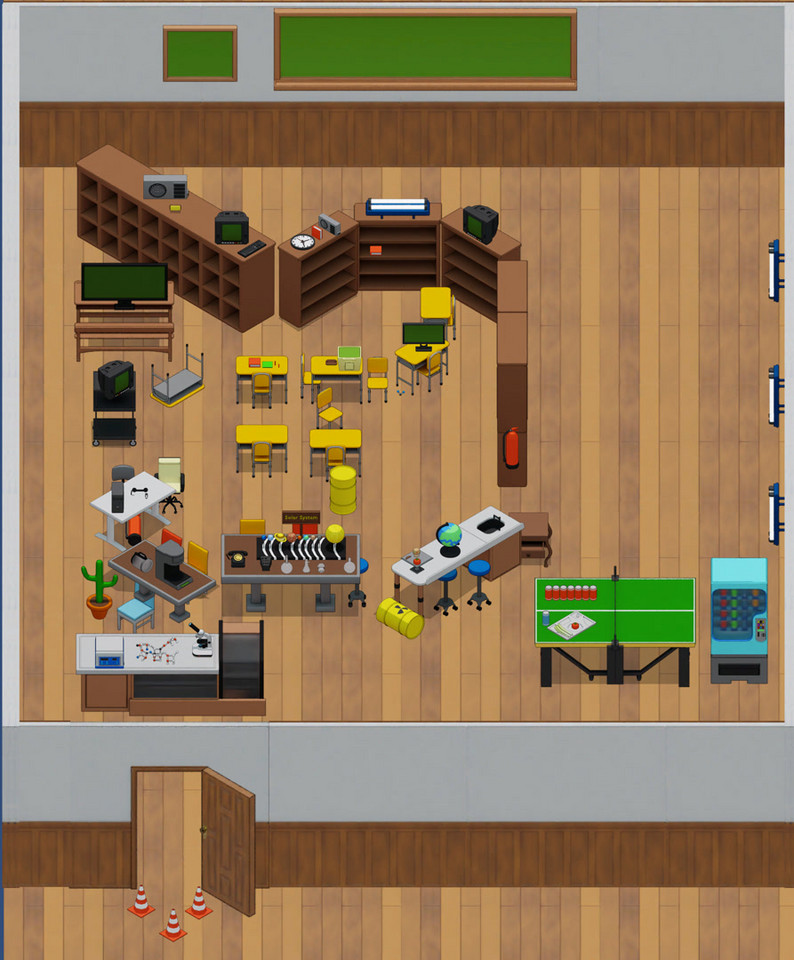2D School Classroom Asset Pack by styloo