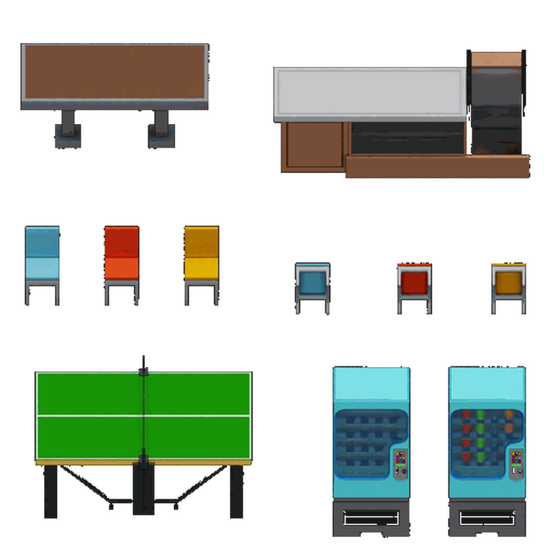 2D School Classroom Asset Pack by styloo