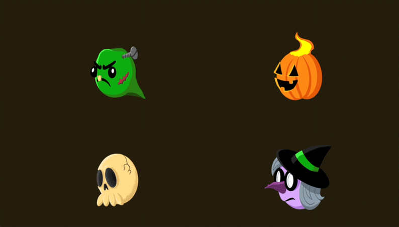 Animated Halloween Goobers (Spine 2D) by cgortz