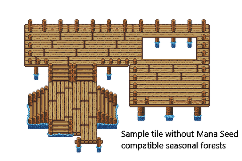 Pixel art tile - Fishing dock by saikhay