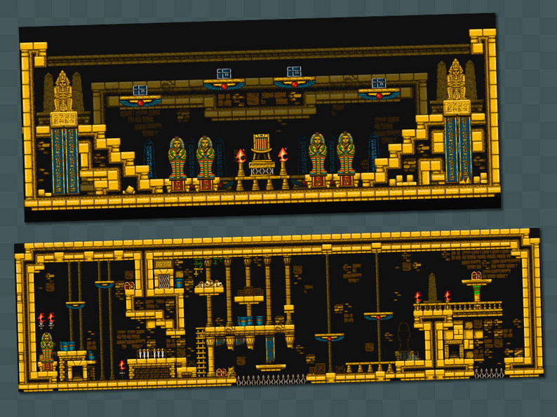 8-Bit Temple Tileset by Rumblecade