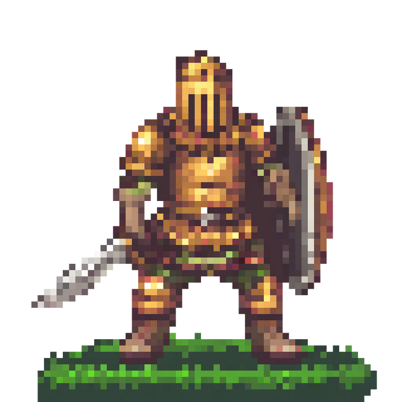 Warrior Sprite 64 x 64 by crown21