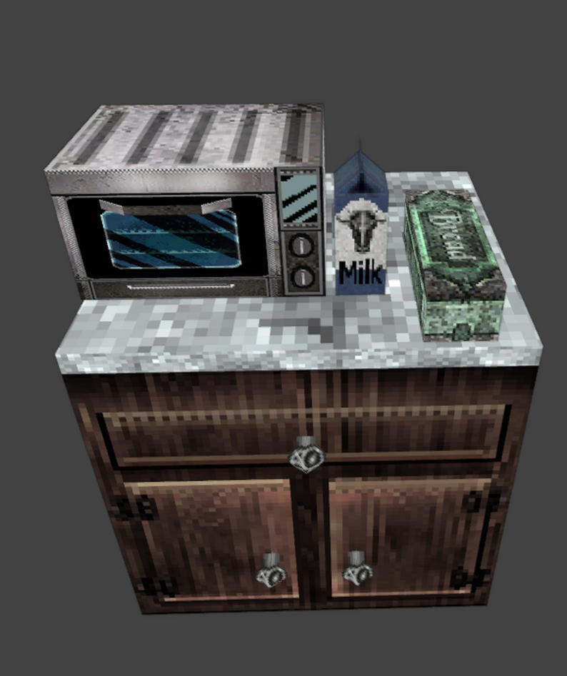 PS1 Kitchen Starter Set – Modular Low Poly Retro 3D Game Assets (Unity ...