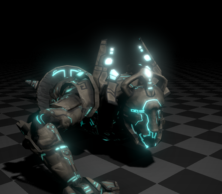 Aztec Rock Titan Game Asset by LoneWolfDev