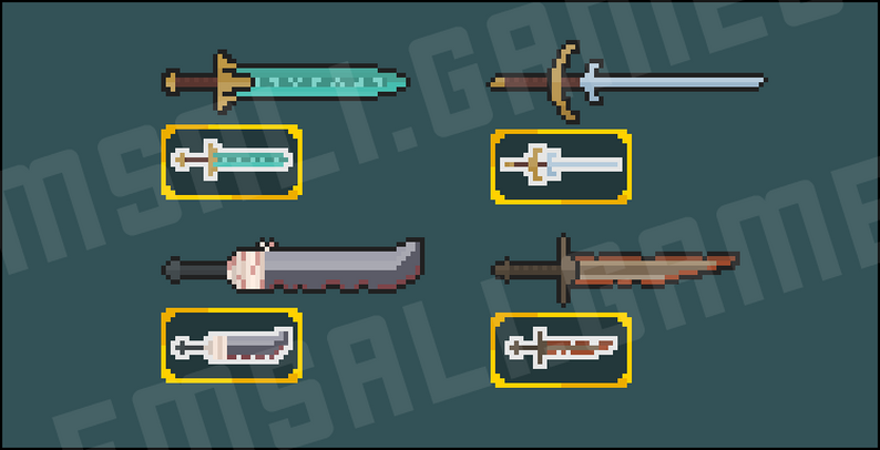 Pixel Greatsword Pack by EMSALI Assets