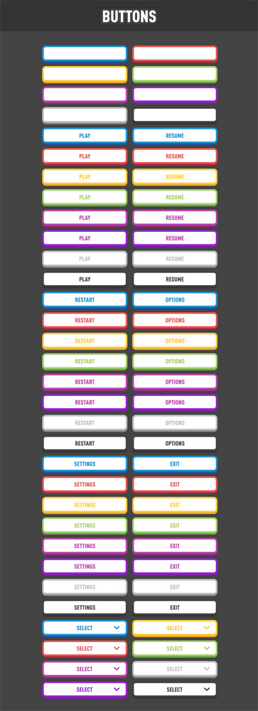 Simple Game UI Pack #1 by Kraupin - UI Designer