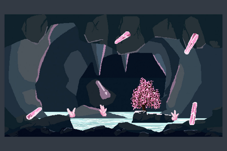 Free Crystal Cave Pixel Backgrounds by Free Game Assets (GUI, Sprite ...