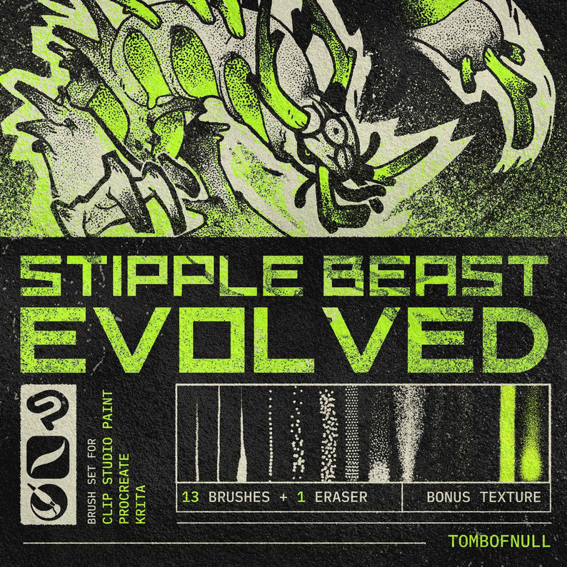 STIPPLE BEAST EVOLVED | Brush Pack by TOMB of NULL