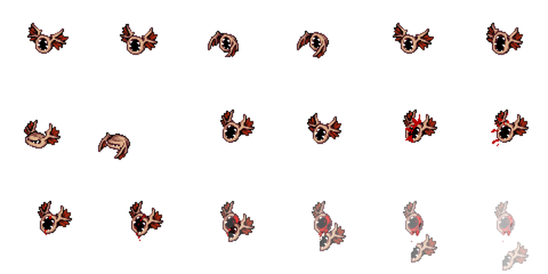 Free Animated Pixel Art Cave Monsters by AU_pixel