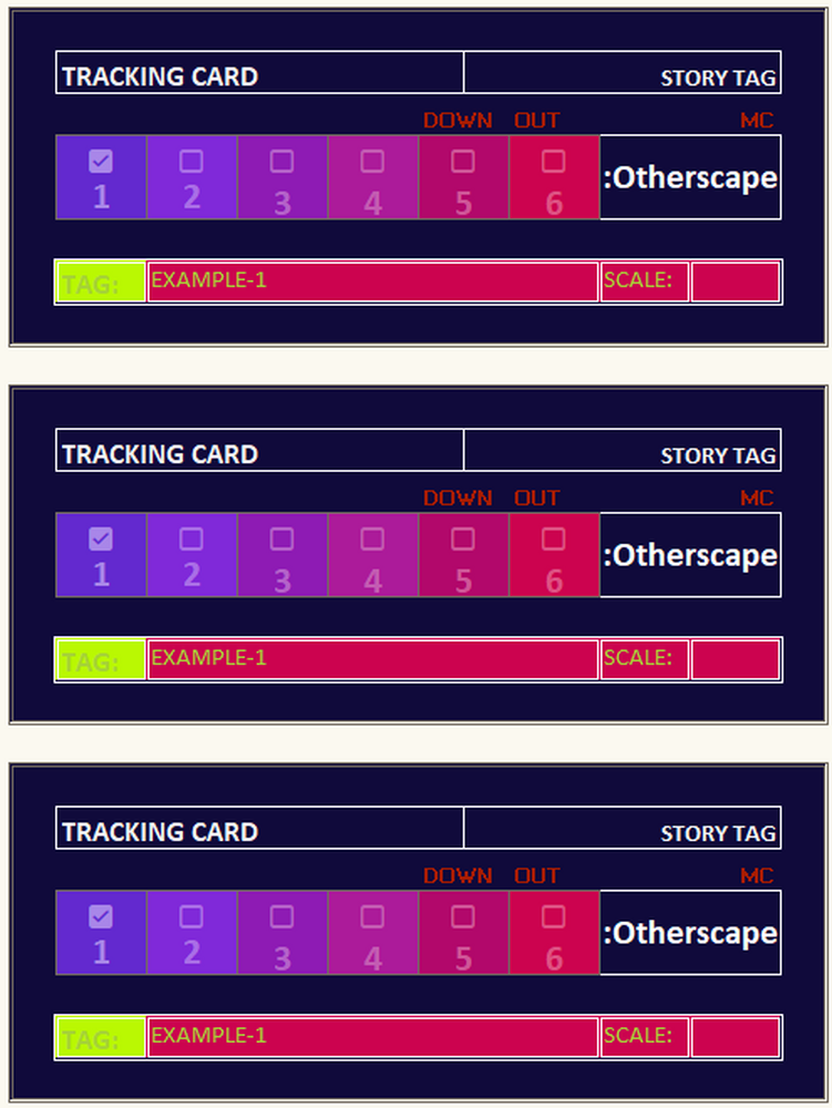 Otherscape - Excel Character Sheets by Moon.Weaver