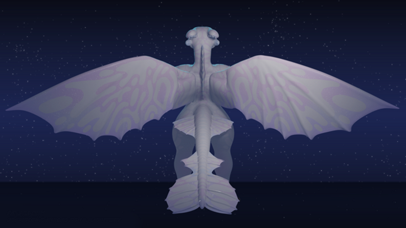 Light fury 3d model (HTTYD fanart) by Silverim