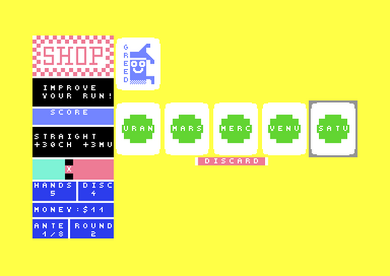 Balatro for the Commodore 64 / C64 (work in progress) by Ko-Ko (Kornel ...