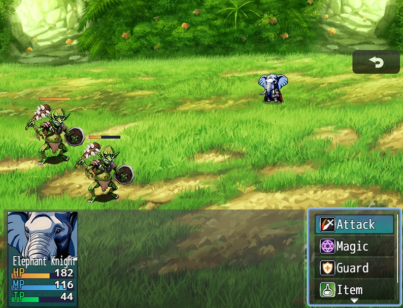 RPG Maker NPC Character Set - Elephant Knight by GalacticGod