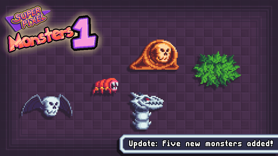 Five New Monsters! - Super Pixel Monsters Pack 1 by unTied Games