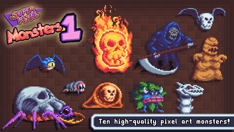Five New Monsters! - Super Pixel Monsters Pack 1 by unTied Games