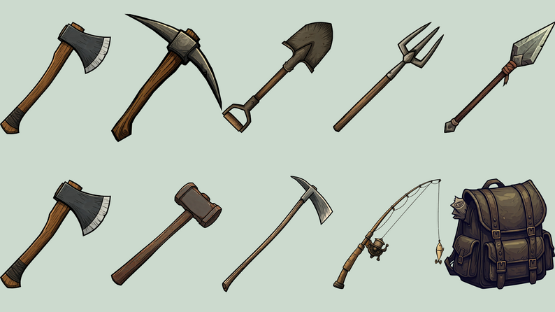 Survival Game Tools - Sprite Sheet and Icons by PabloGameDev