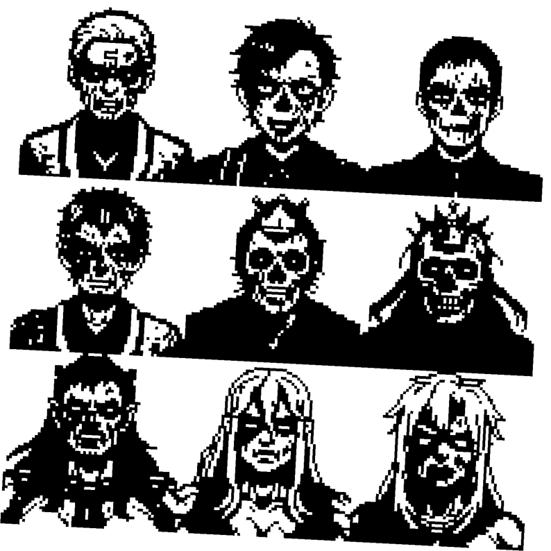 Zombie Boss Pack - 1-Bit Pixel Art Halloween Monster Portrait for ...