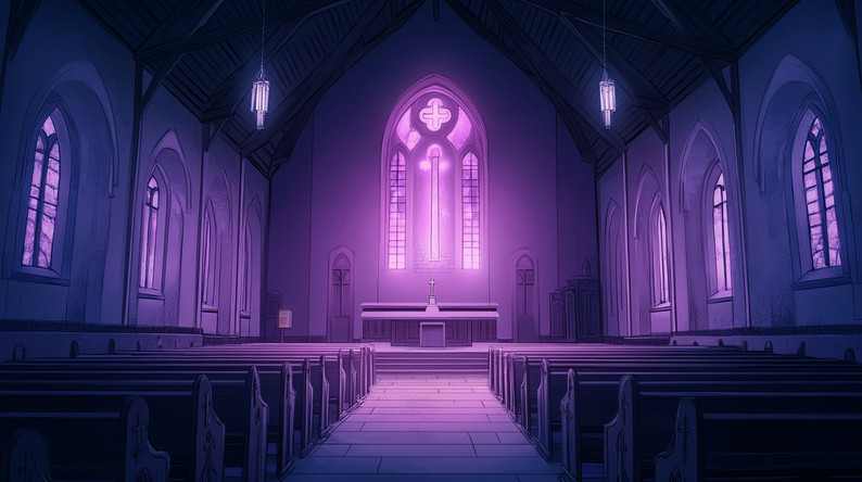 FREE HORROR CURSED CHURCH VN BACKGROUNDS by Liminal Games