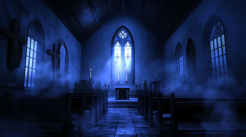 FREE HORROR CURSED CHURCH VN BACKGROUNDS by Liminal Games