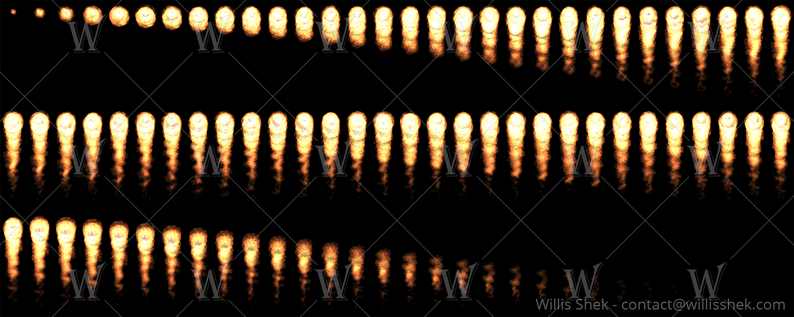 2D Fireball Sprites - 3 Variations - Retina Ready by Willis Shek