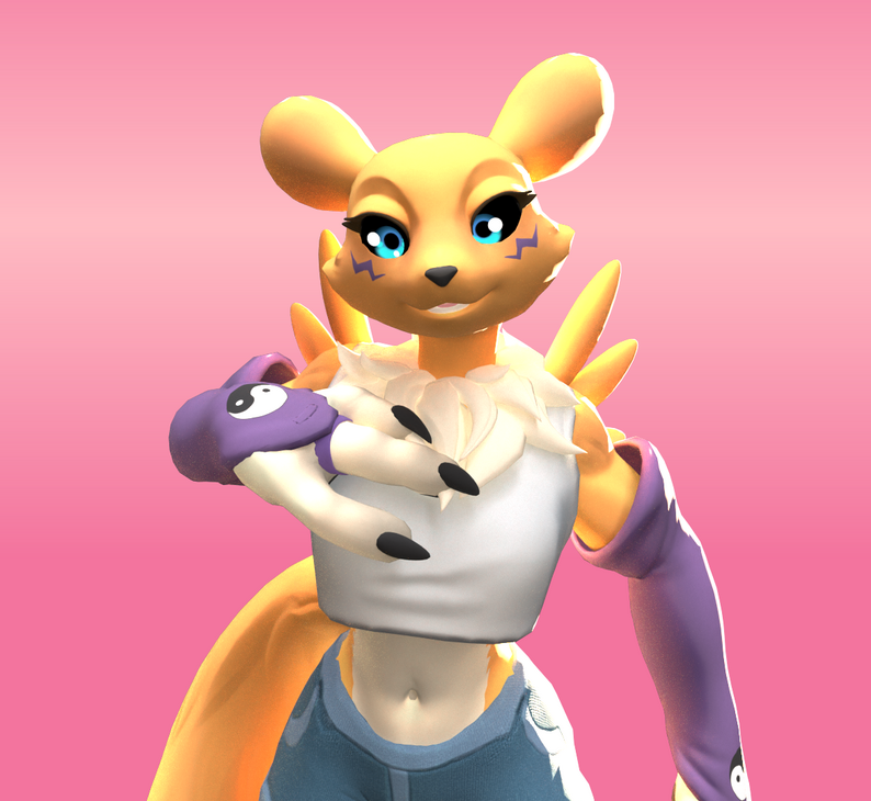 Renamon VRChat avatar by Silverim