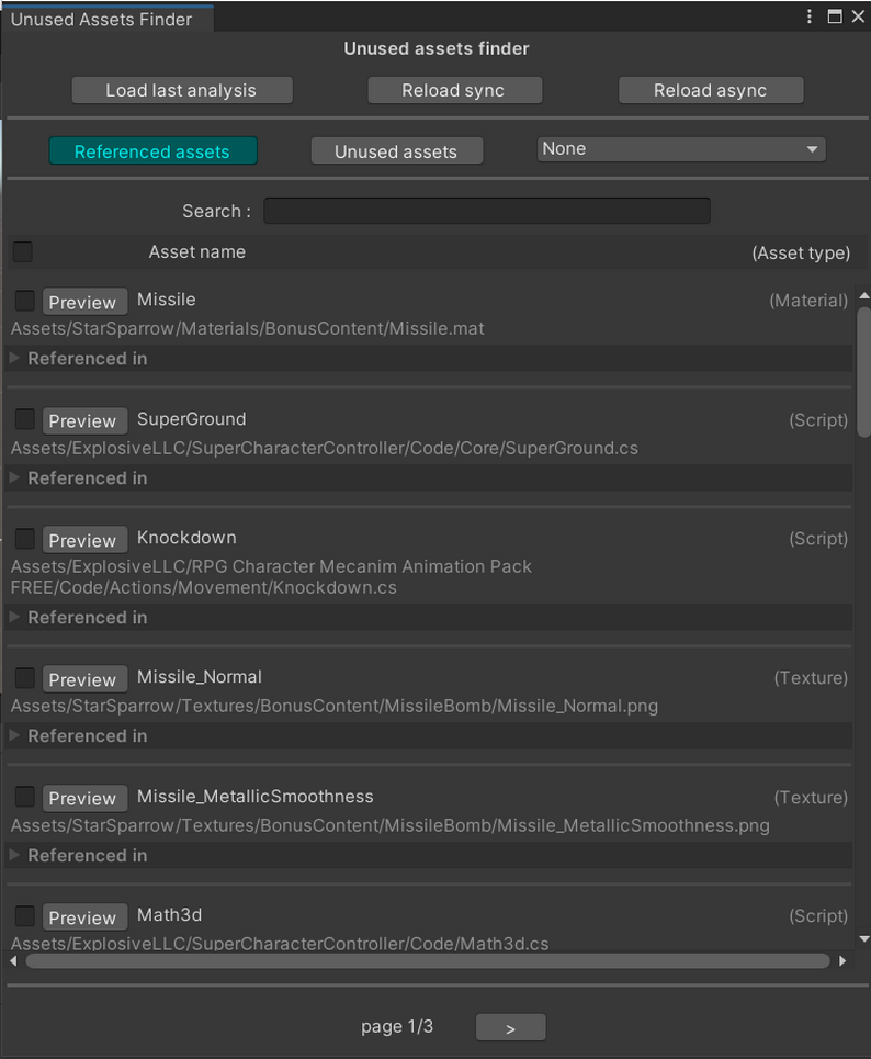 Unused Assets Finder by MikeMatthews