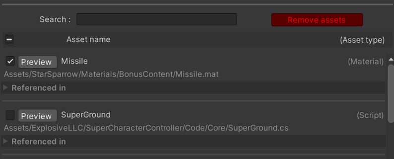 Unused Assets Finder by MikeMatthews