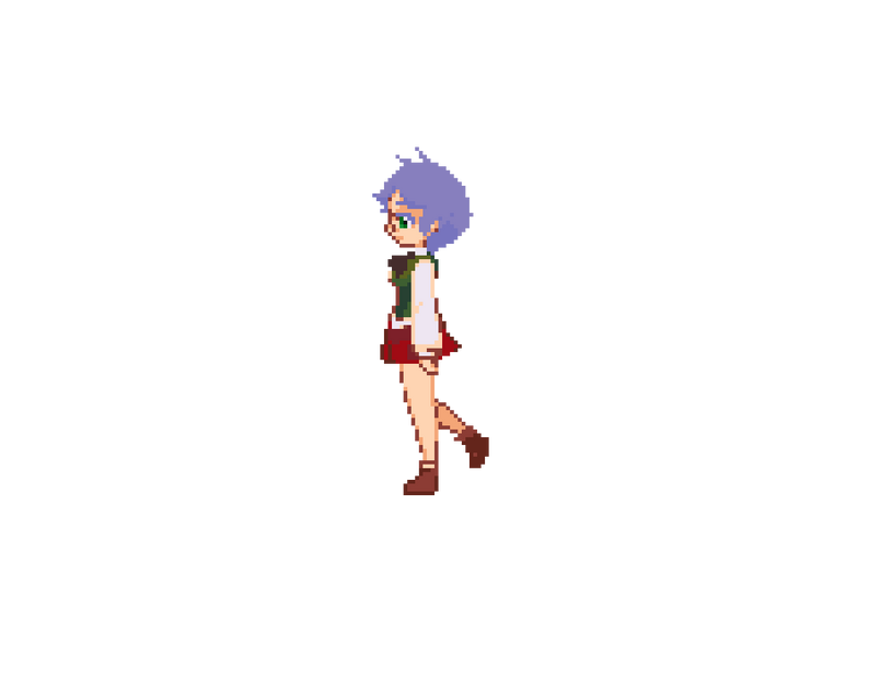 Yuki Chan Pixel 2D Anime Character by Okaeridev