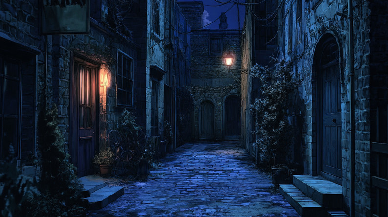 FREE HORROR DARK STREET VN BACKGROUNDS by Liminal Games
